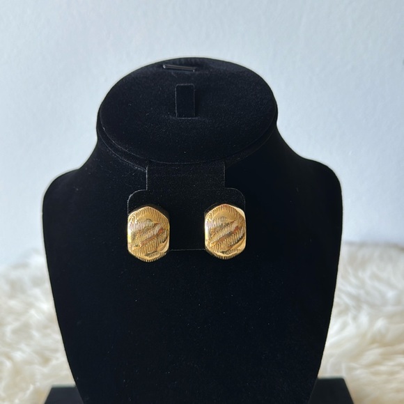 Dior | Jewelry | Vintage 8k Gold Plated Dior Textured Earrings | Poshmark